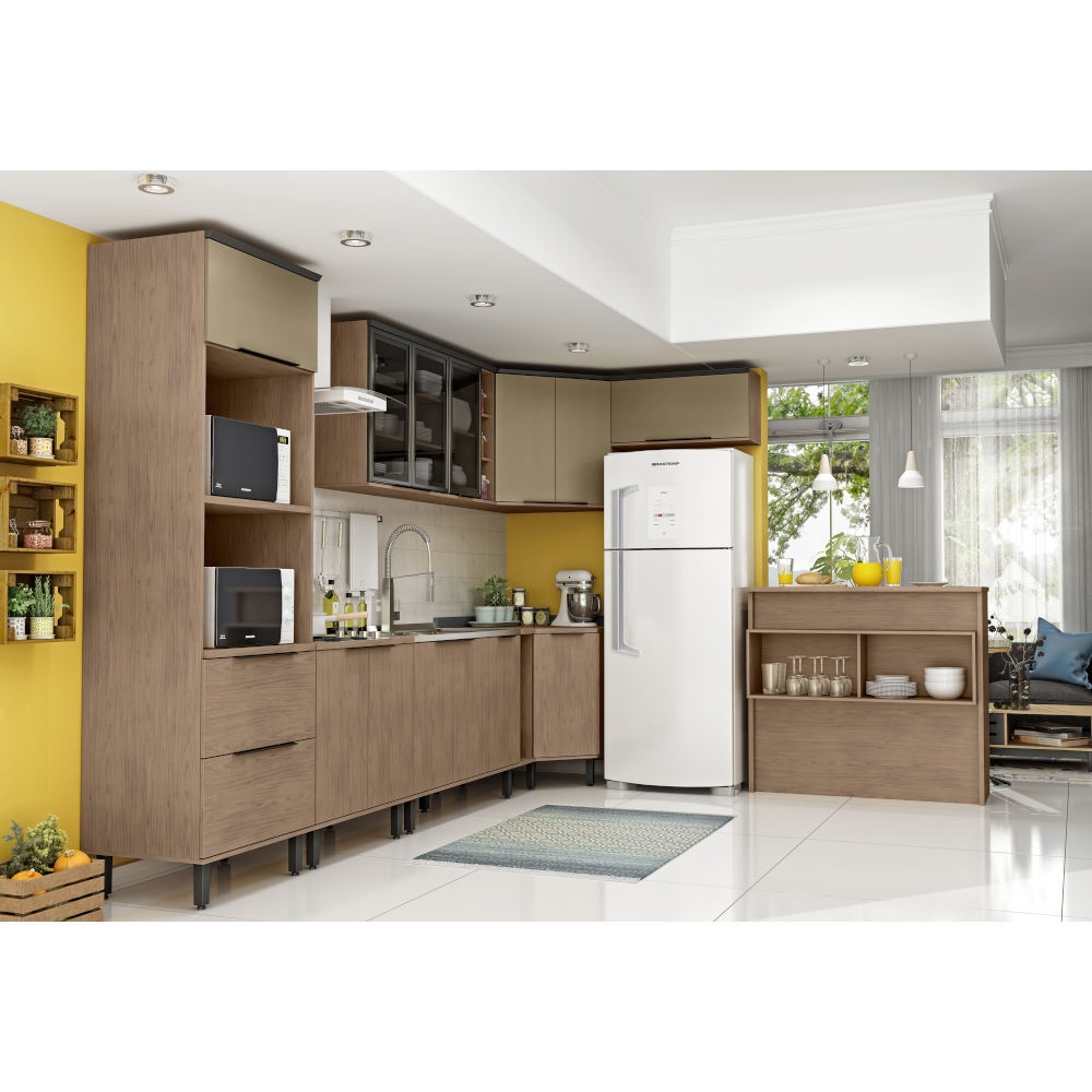 Cozinha Completa 14 Portas 1 Gaveta Visão Móveis Habit Multisom
