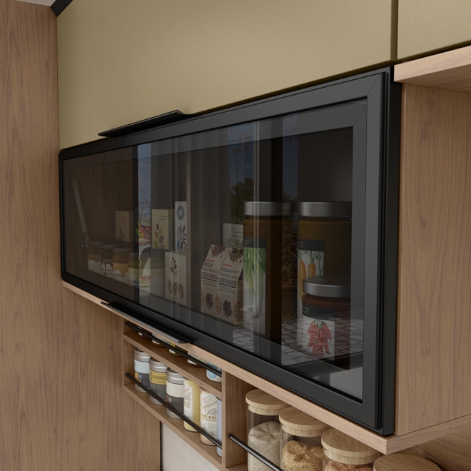 Cozinha Completa 12P 7G Visão Moveis Habitat - Nogal/A | Schumann