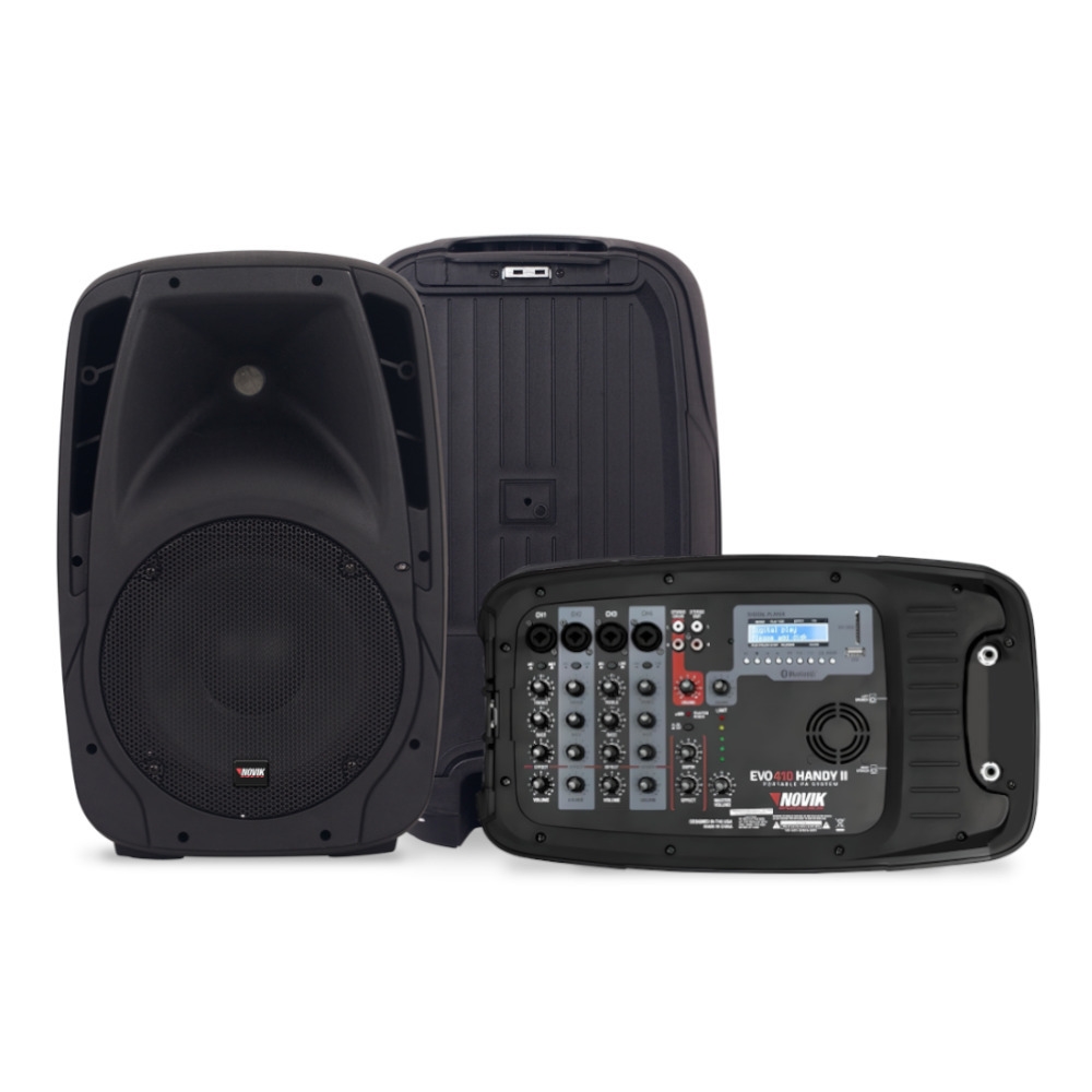Sistema de Som Novik EVO 410 Handy II 300W RMS Preto B | Schumann