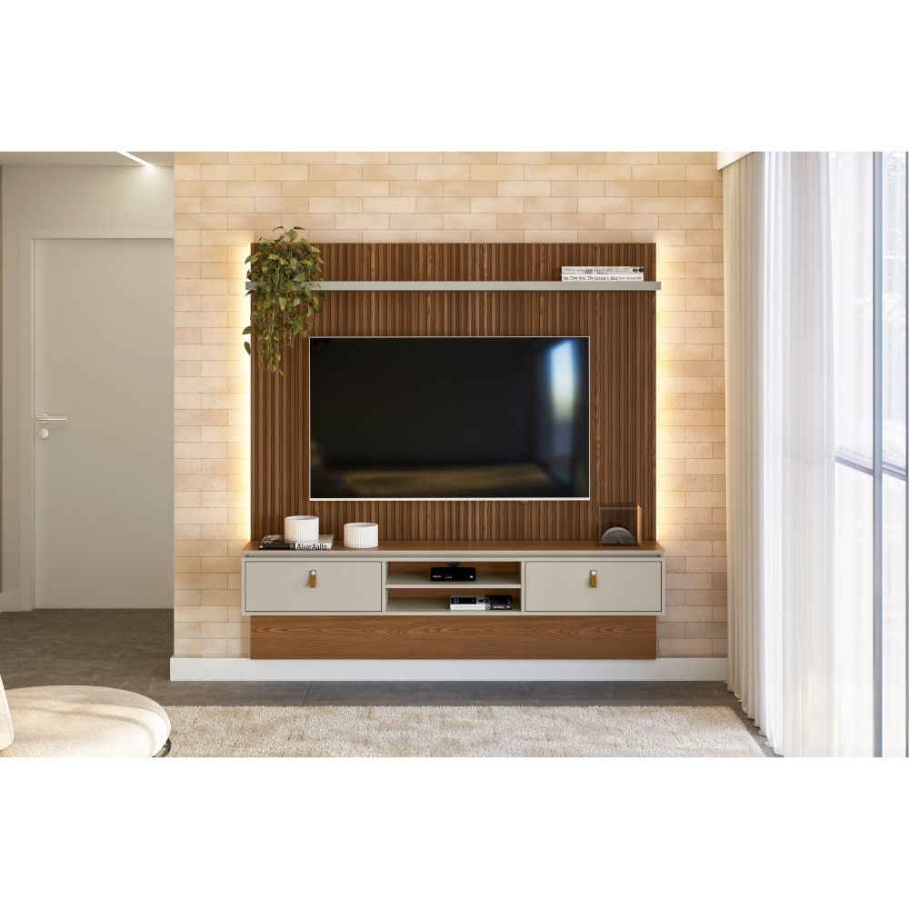 Painel para TV até 75 Polegadas 1,80m com LED Linea Br | Schumann