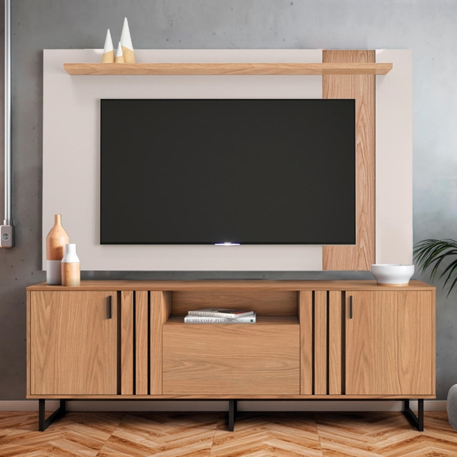 Rack Juruá com Painel Leme para TV até 70 Polegadas Co | Schumann
