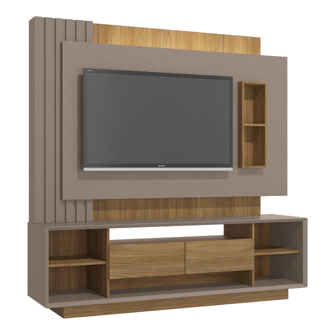 Estante Home para TV até 50 Polegadas 1,85m 2 Gavetas | Schumann