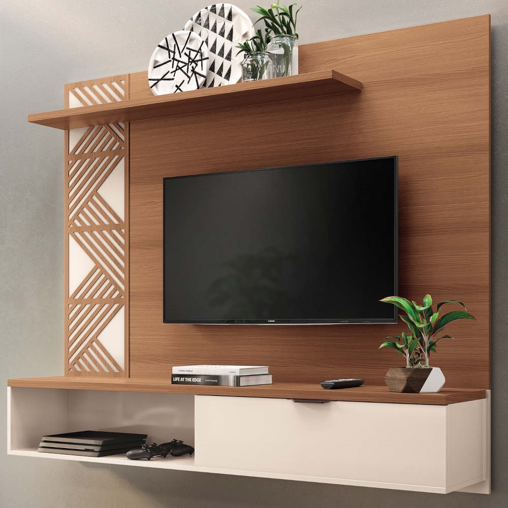 Painel para TV até 50 Polegadas 1,60m HB Móveis Grid | Schumann