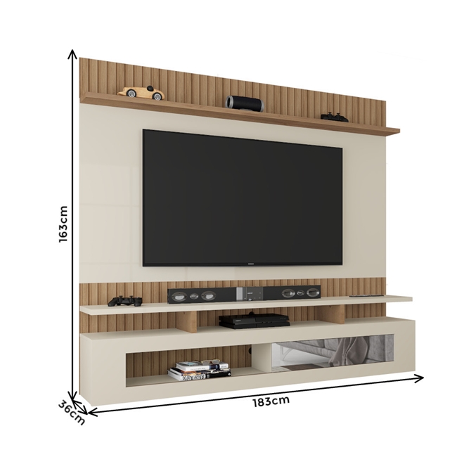 Painel para TV até 65 Polegadas 1,83m Flex Atualle San | Schumann