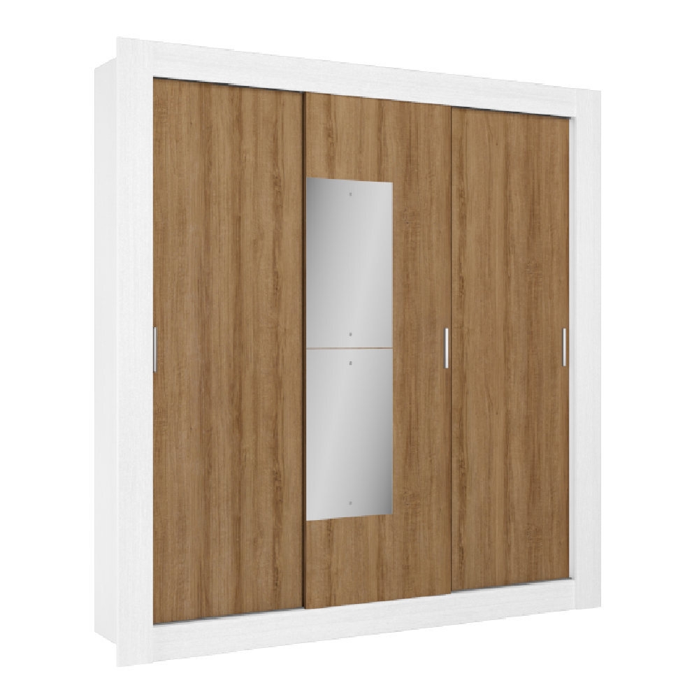 Guarda-Roupa Casal 3 Portas de Correr 2 Gavetas THB Ôm Multisom