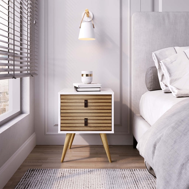 Mesa de Cabeceira 2 Gavetas Genialflex Amber | Schumann