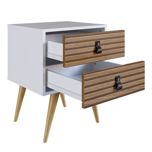 Mesa de Cabeceira 2 Gavetas Genialflex Amber | Schumann