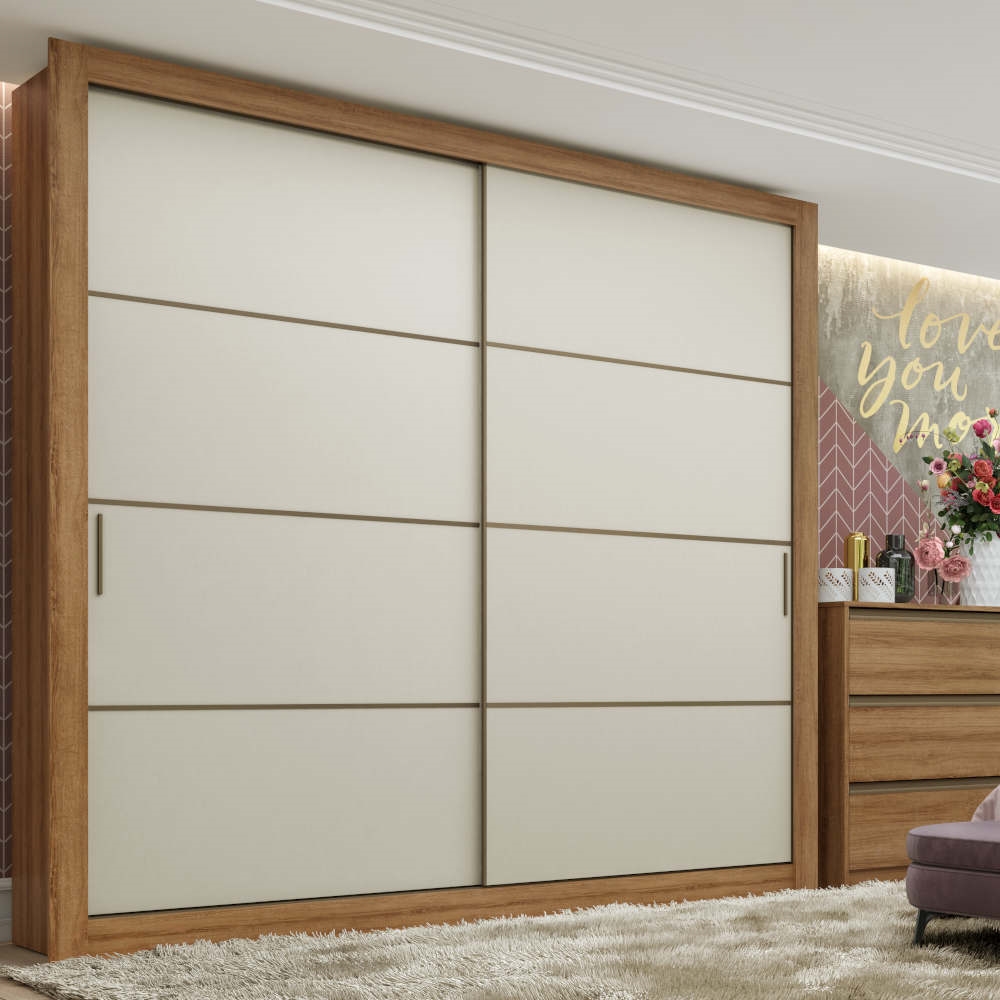 Guarda-Roupa Casal 2 Portas de Correr 4 Gavetas THB Ma Multisom