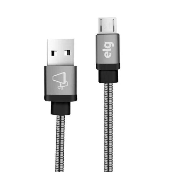 Cabo Micro USB 1 Metro ELG INX510GY - Cinza | Schumann