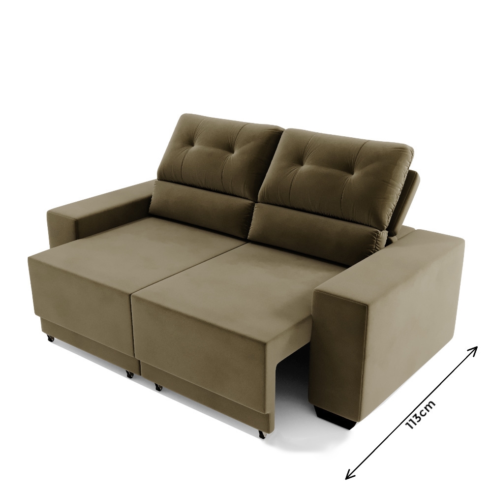 Sofá 2 Lugares 1,8m Retrátil Reclinável Veludo Phormat Multisom