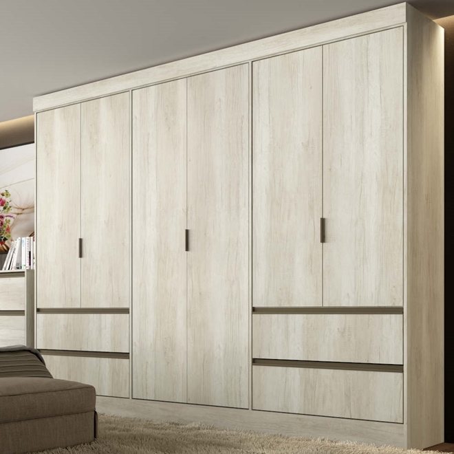 Guarda-Roupa Casal 6 Portas 4 Gavetas THB Millenium | Schumann