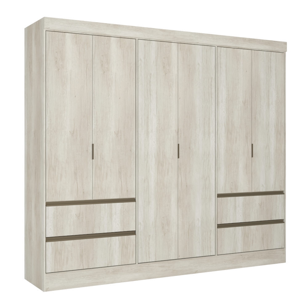Guarda-Roupa Casal 6 Portas 4 Gavetas THB Millenium Multisom