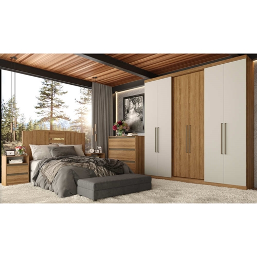 Guarda-Roupa Casal 6 Portas 2 Gavetas THB Presence | Schumann