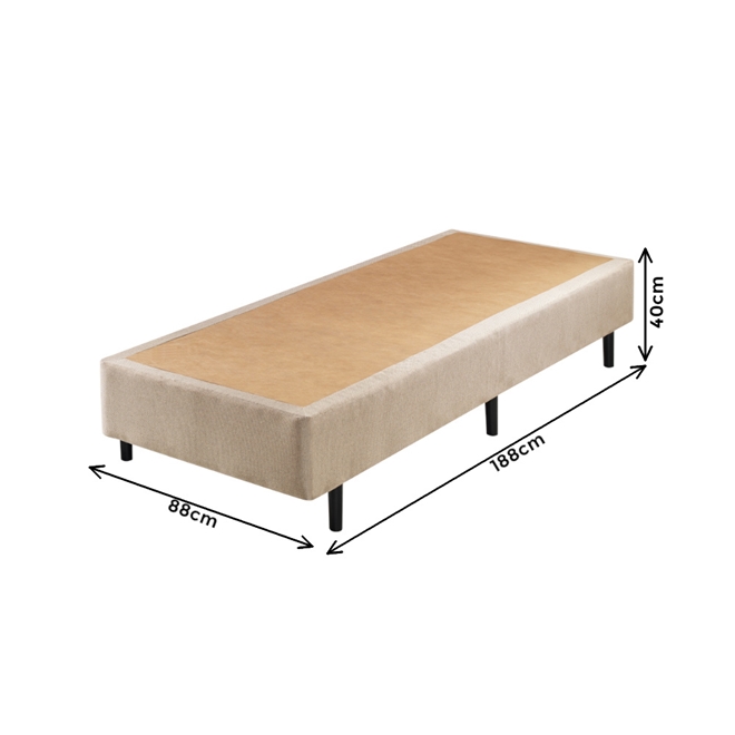 Base p/ Cama Box Solteiro Ecoflex Somie Paglia Bege | Schumann