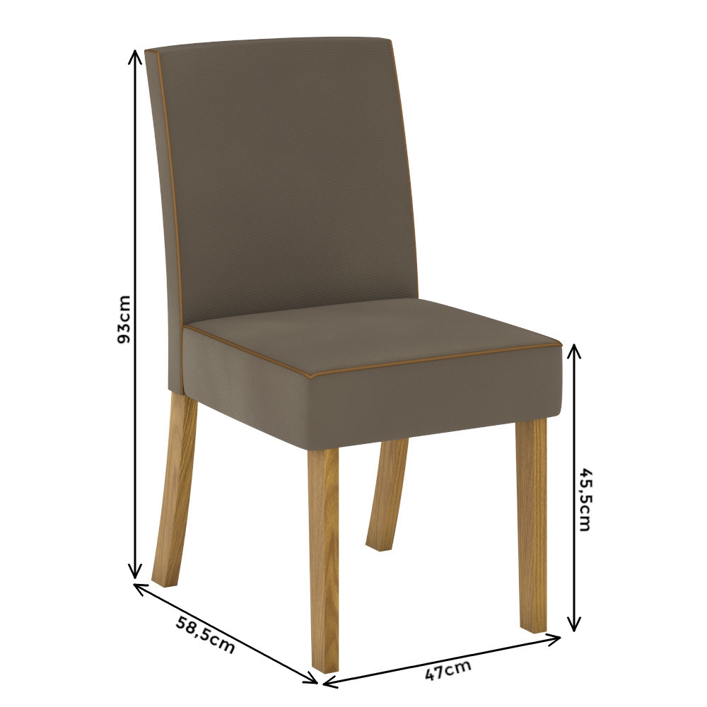 Conjunto Mesa de Jantar Dora 4 Cadeiras Maris Henn - B | Schumann