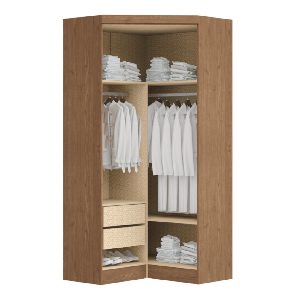 Guarda-Roupa Modulado de Canto Oblíquo 2 Portas 2 Gave | Schumann