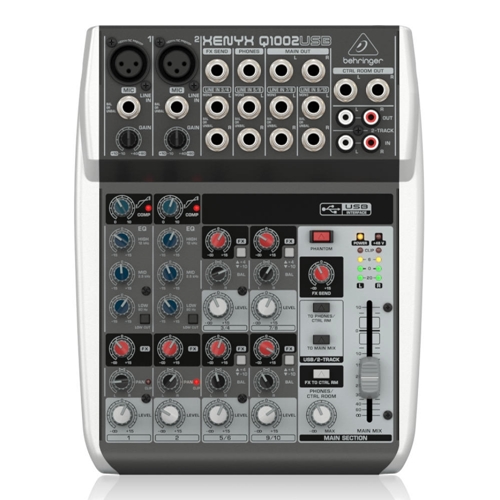 Mesa de Som Behringer Xenyx Q1002USB 10 Canais Phantom | Schumann