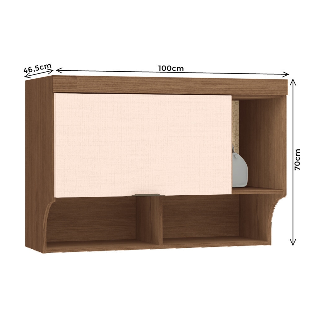 Armário Aéreo 1 Porta 3 Nichos Castro Infinity 3844A | Schumann