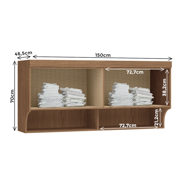 Armário Aéreo 2 Portas 2 Nichos Castro Infinity 3845A Multisom