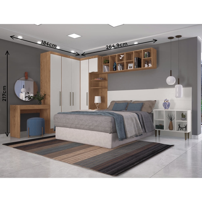 Quarto Modulado Casal 8 peças Castro Infinity | Schumann