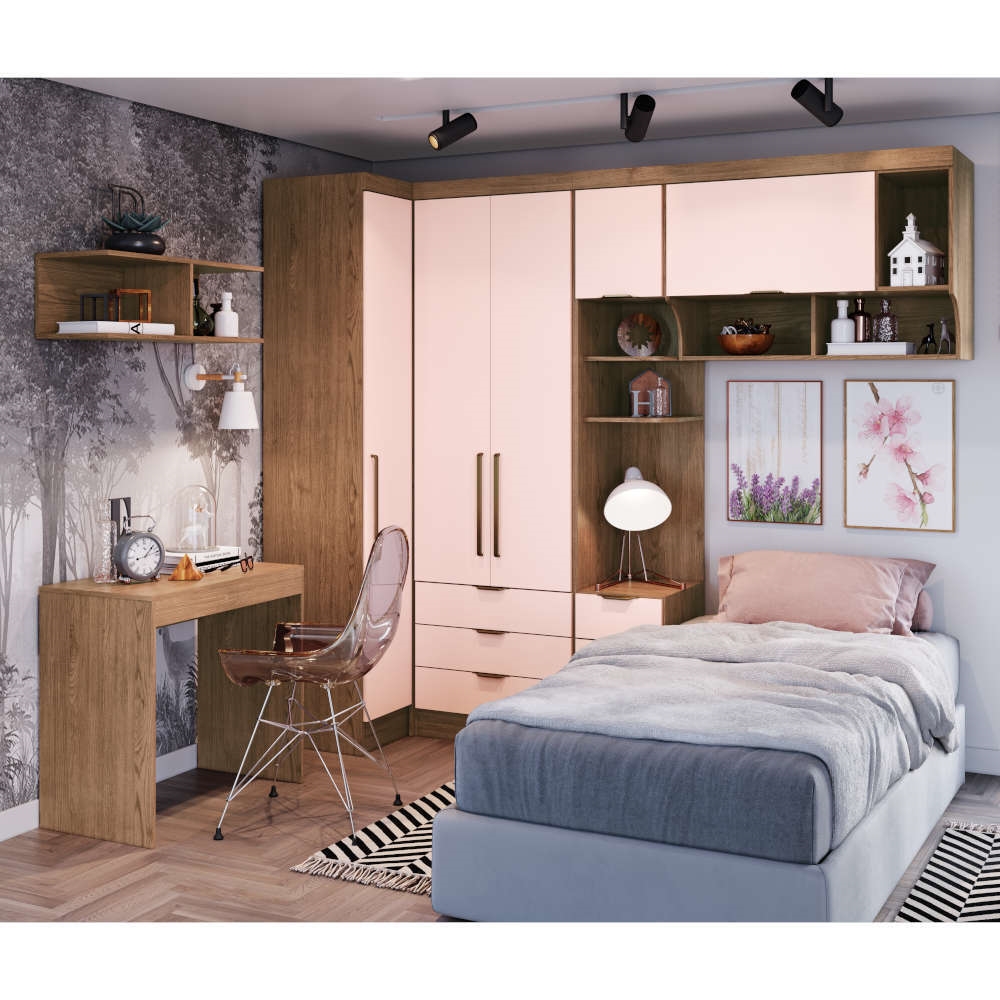 Quarto Modulado 6 Peças Castro Infinity Blush | Schumann