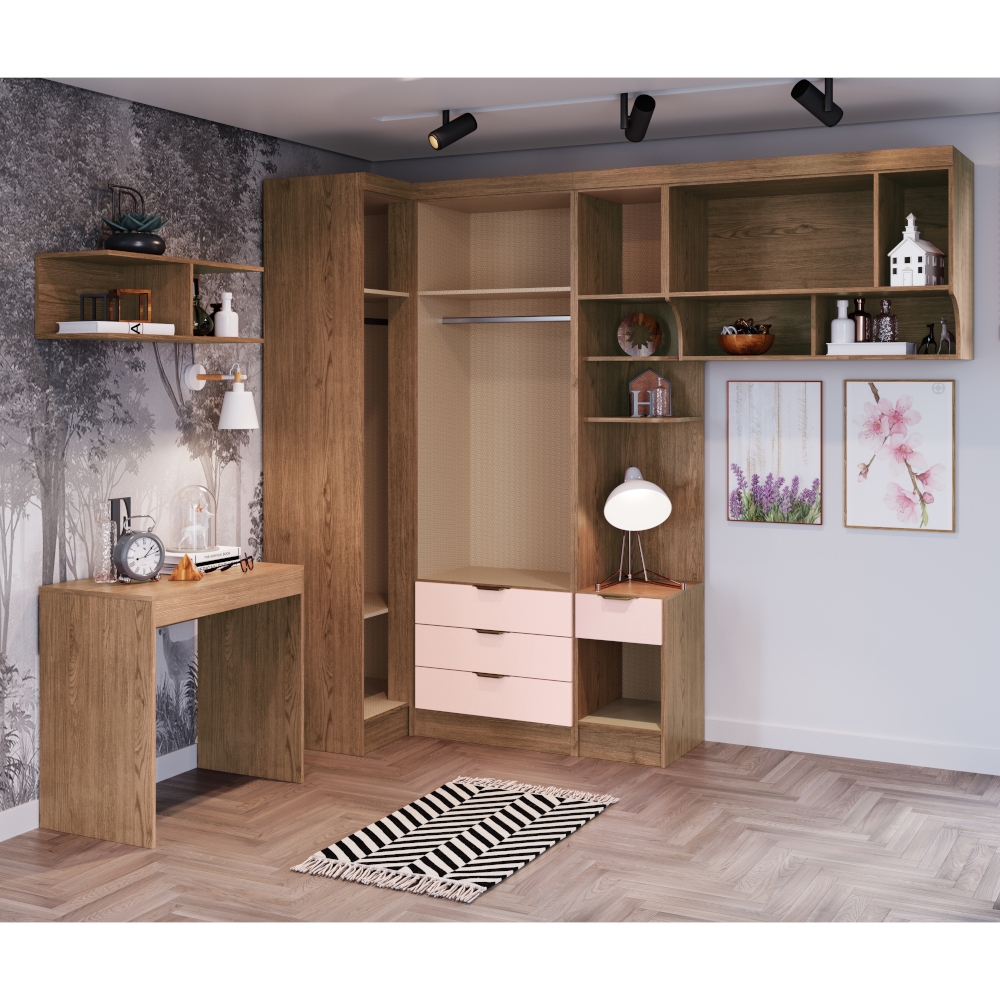 Quarto Modulado 6 Peças Castro Infinity Blush | Schumann