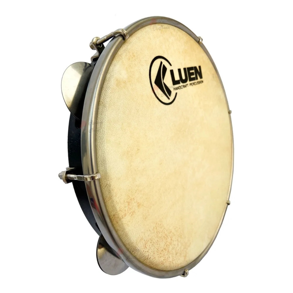 Pandeiro 10" Redondo Luen 40051PT Pele Animal - Preto | Schumann