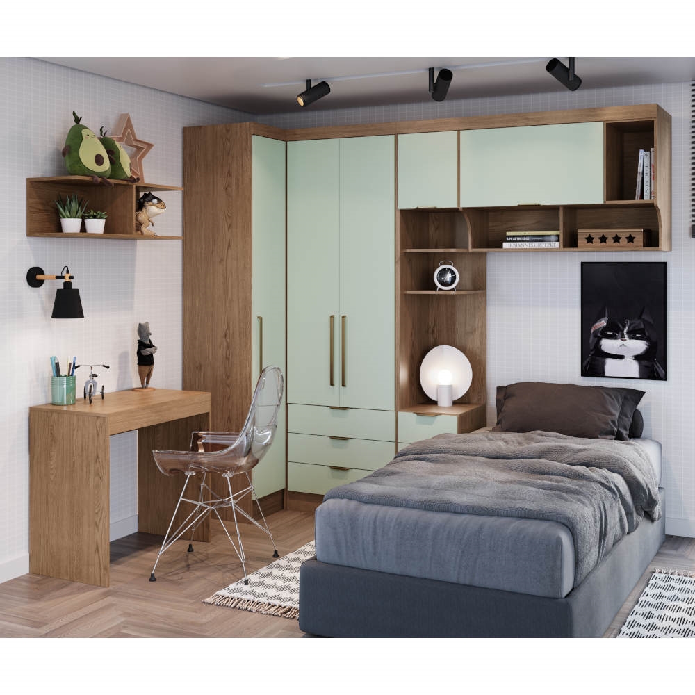 Quarto Modulado 6 Peças Castro Infinity Pistache | Schumann