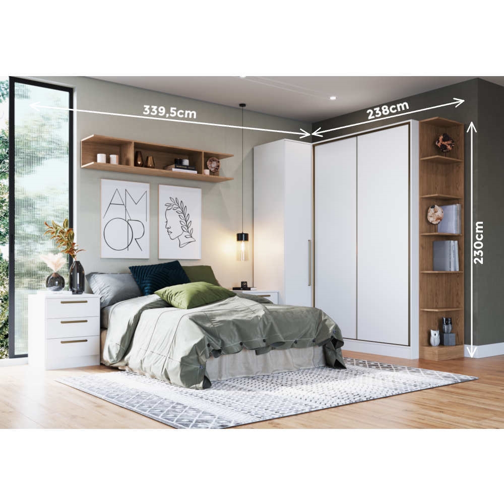 Quarto Modulado Casal 7 Peças Castro Requinte | Schumann