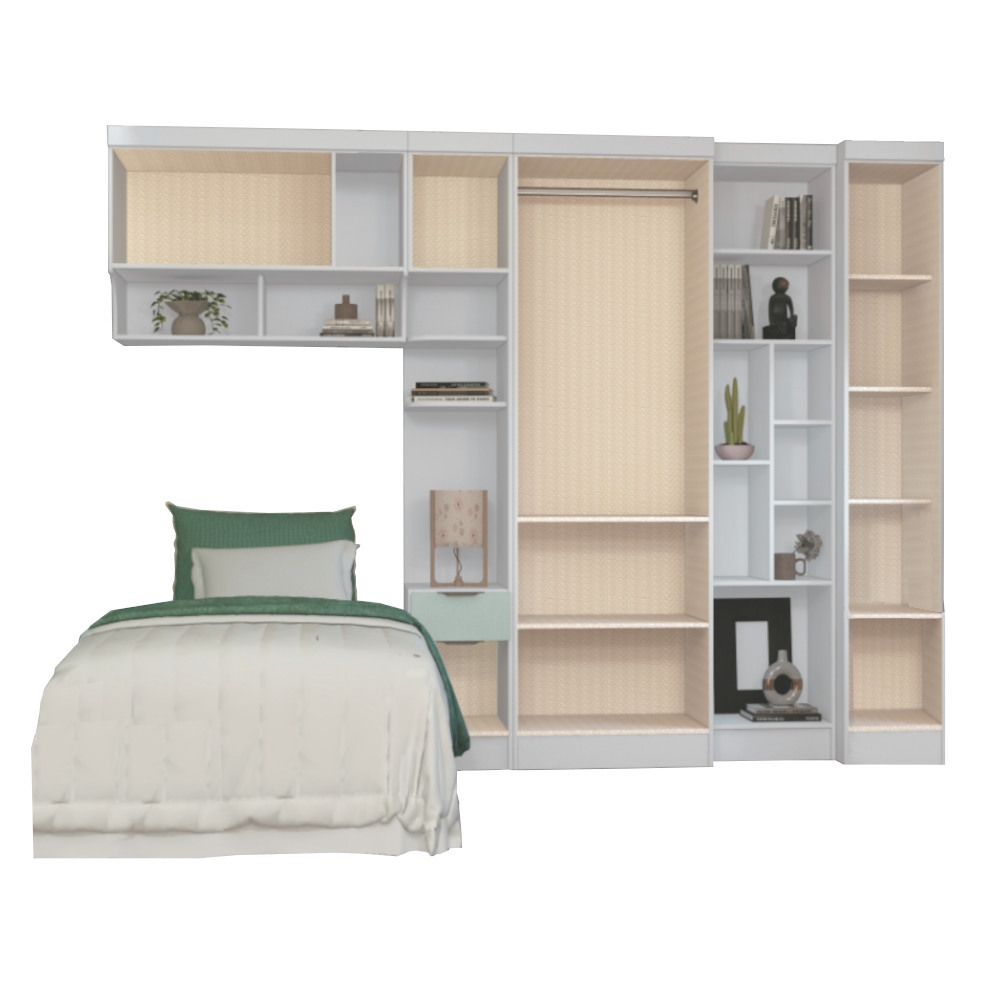 Quarto Modulado 5 Peças Castro Infinity Pistache | Schumann