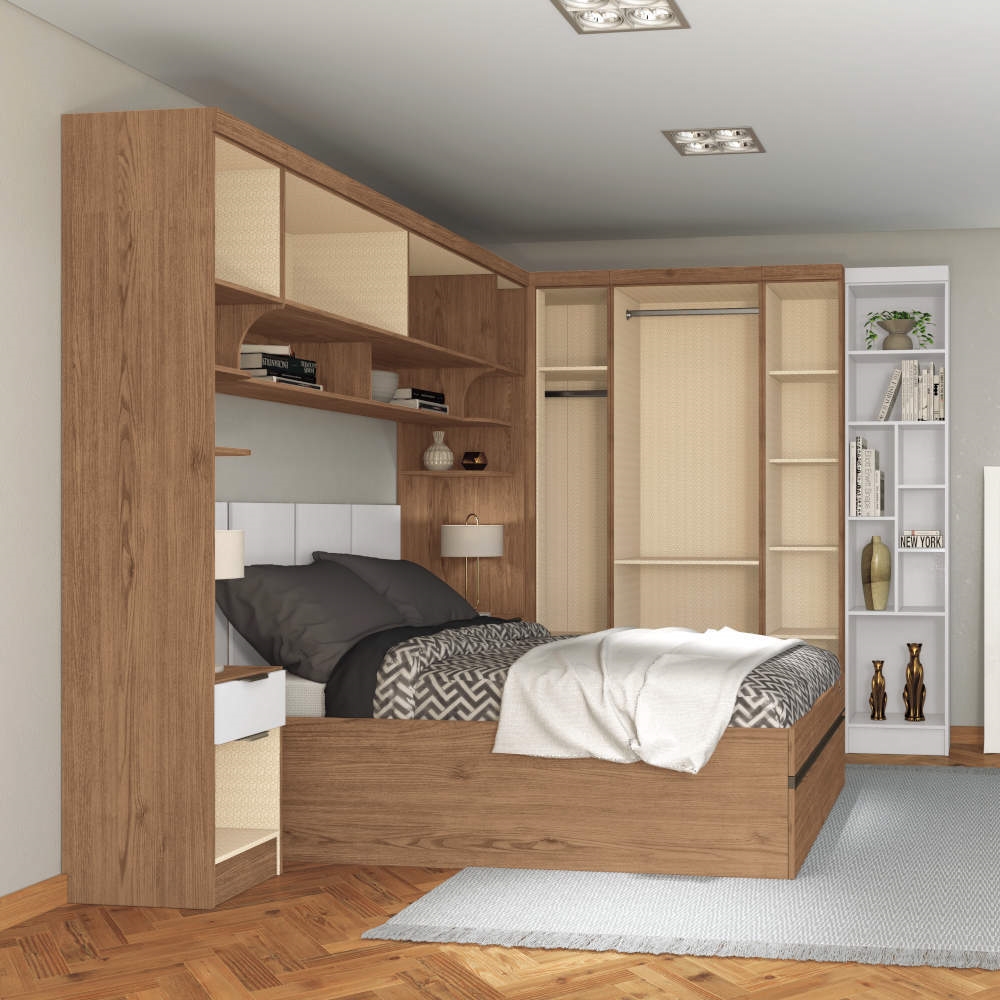 Quarto Modulado Casal 10 Peças Castro Infinity | Schumann