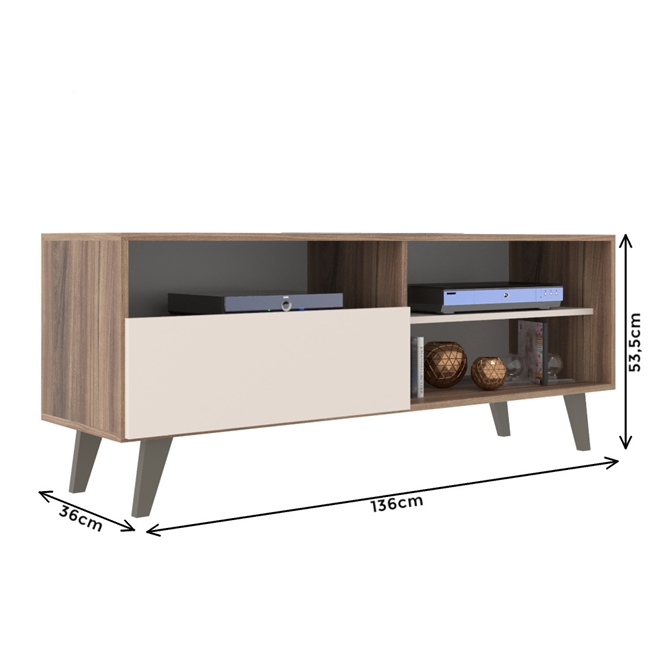 Rack para TV até 60 Polegadas 1,3m J Carvalho Detroit Multisom