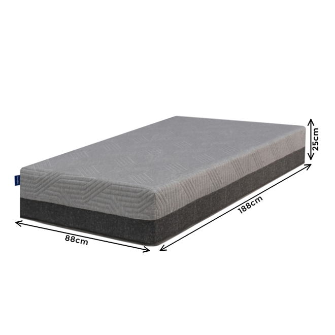 Colchão Solteiro Espuma D28 Umaflex Fit Visco Cinza | Schumann