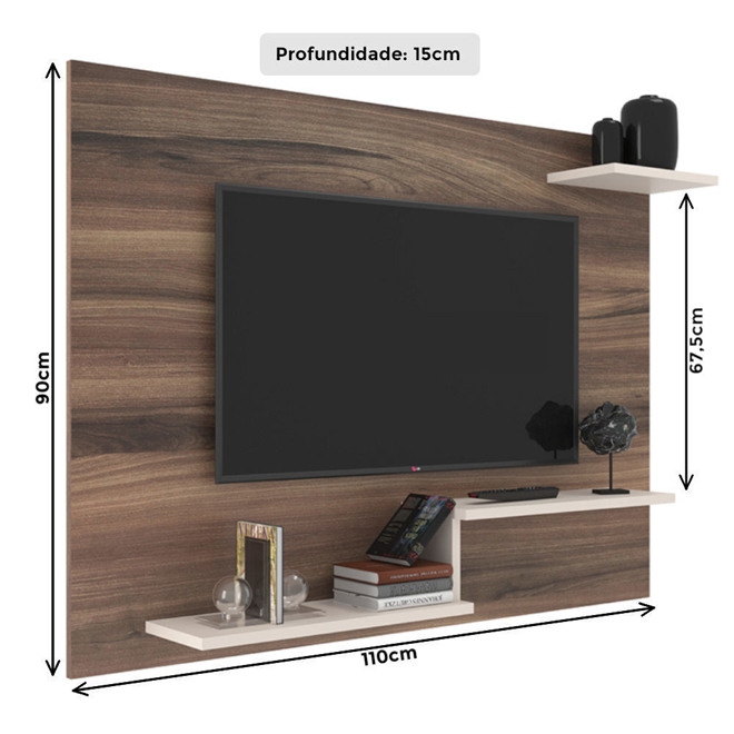 Painel para TV até 40 Polegadas 1,1m J Carvalho Denver | Schumann