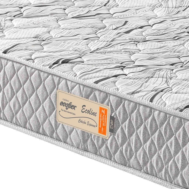 Colchão Solteiro Espuma D20 Ecoflex Ecoline Cinza | Schumann