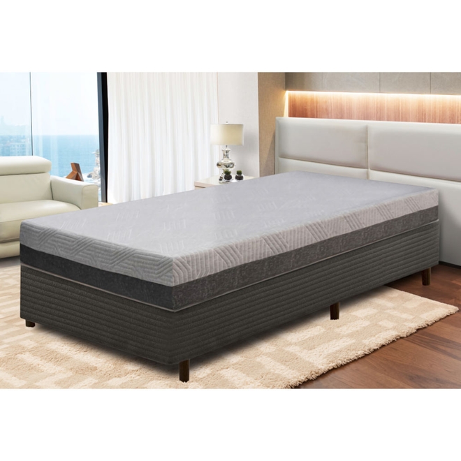 Cama Box Viúva Umaflex FitVisco 93x203x67cm Espuma D28 Multisom