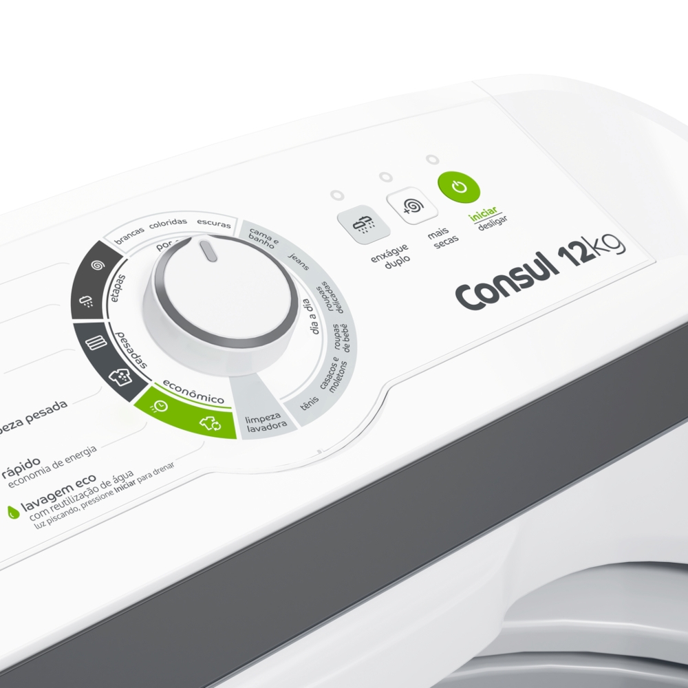 Lavadora de Roupas Consul 12Kg CWH12BB com Dosagem Eco | Schumann