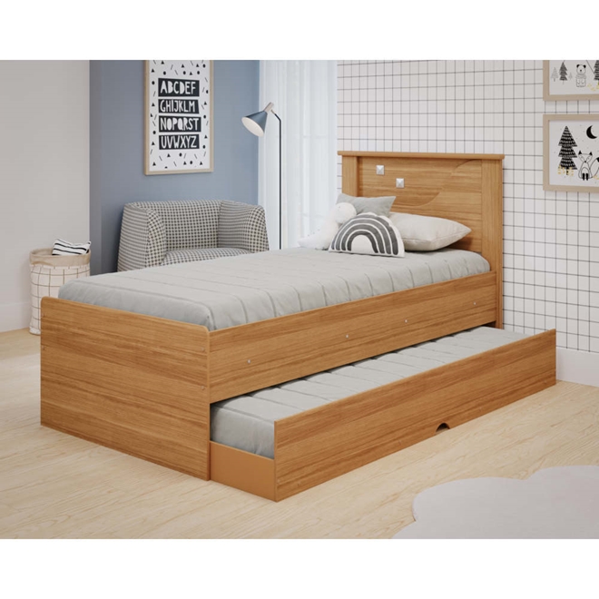 Bicama Solteiro 100% MDF Cimol Bianca II | Schumann