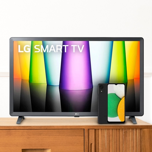 Smart TV 32" LG 32LQ620 e Smartphone Samsung Galaxy A0 | Schumann