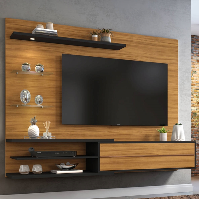 Painel para TV até 60 Polegadas 1,80m com Led Notável | Schumann