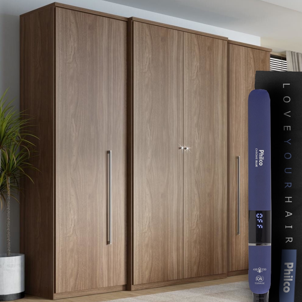 Guarda-Roupa 4P 2G THB Splendore Prancha Philco Chrome | Schumann