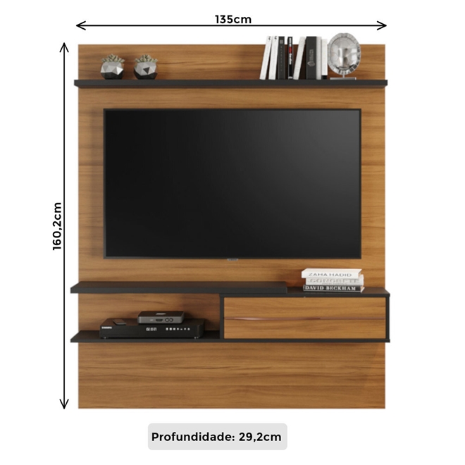 Painel para TV até 55 Polegadas 1,35m Notável NT 1155 | Schumann