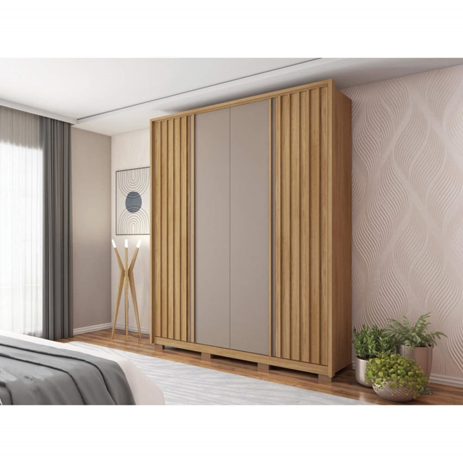 Guarda-Roupa Casal 4 Portas 3 Gavetas Caemmun Apollo Multisom