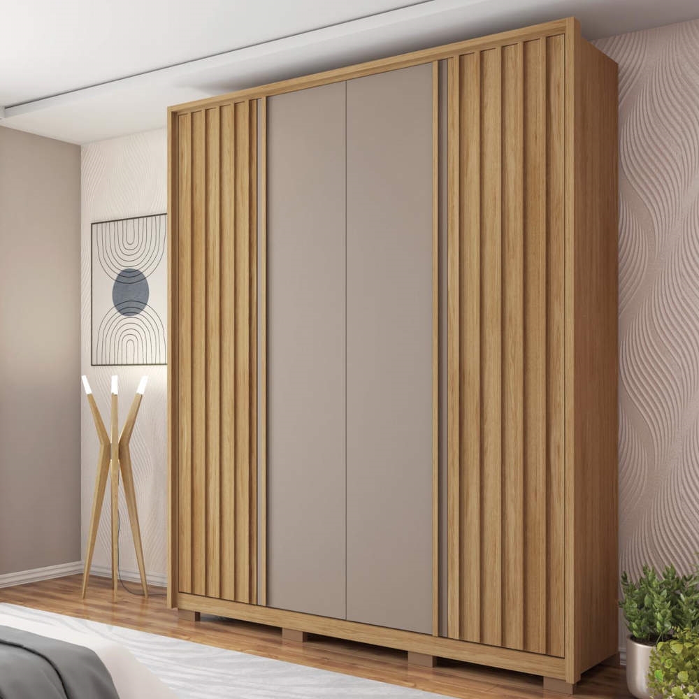 Guarda-Roupa Casal 4 Portas 3 Gavetas Caemmun Apollo Multisom