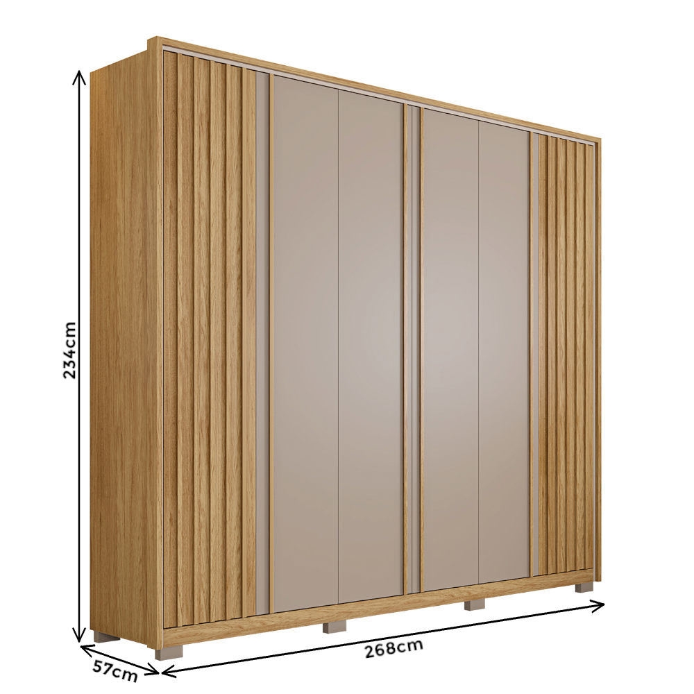 Guarda-Roupa Casal 6 Portas 6 Gavetas Caemmun Apollo | Schumann