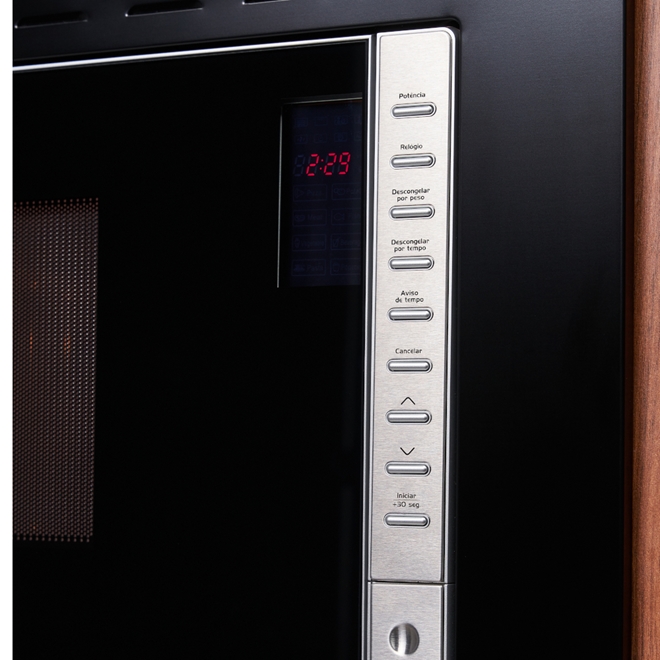 Micro-ondas de Embutir Fischer Fit Line 25 Litros Pret | Schumann