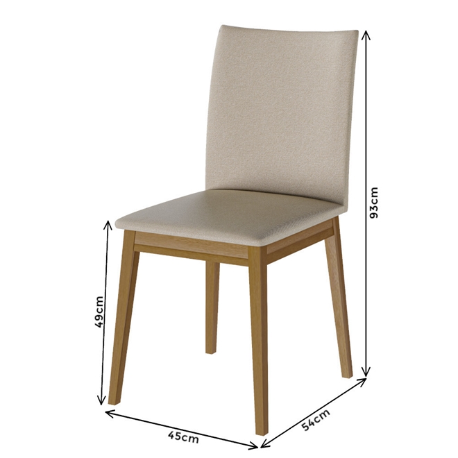 Conjunto Mesa de Jantar e 6 Cadeiras Rubi Dobuê Imbuia | Schumann