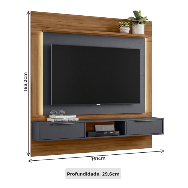 Painel para TV até 58 Polegadas 1,61m com LED Notável | Schumann