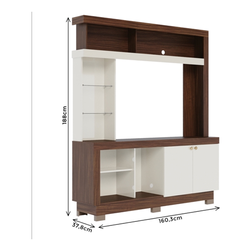 Estante Home para TV até 50 Polegadas 1,6m 2 Portas e | Schumann