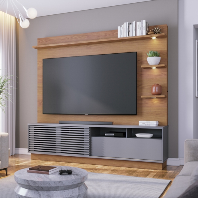 Estante Home para TV até 70 Polegadas 2m 1 Porta 3 Pra | Schumann